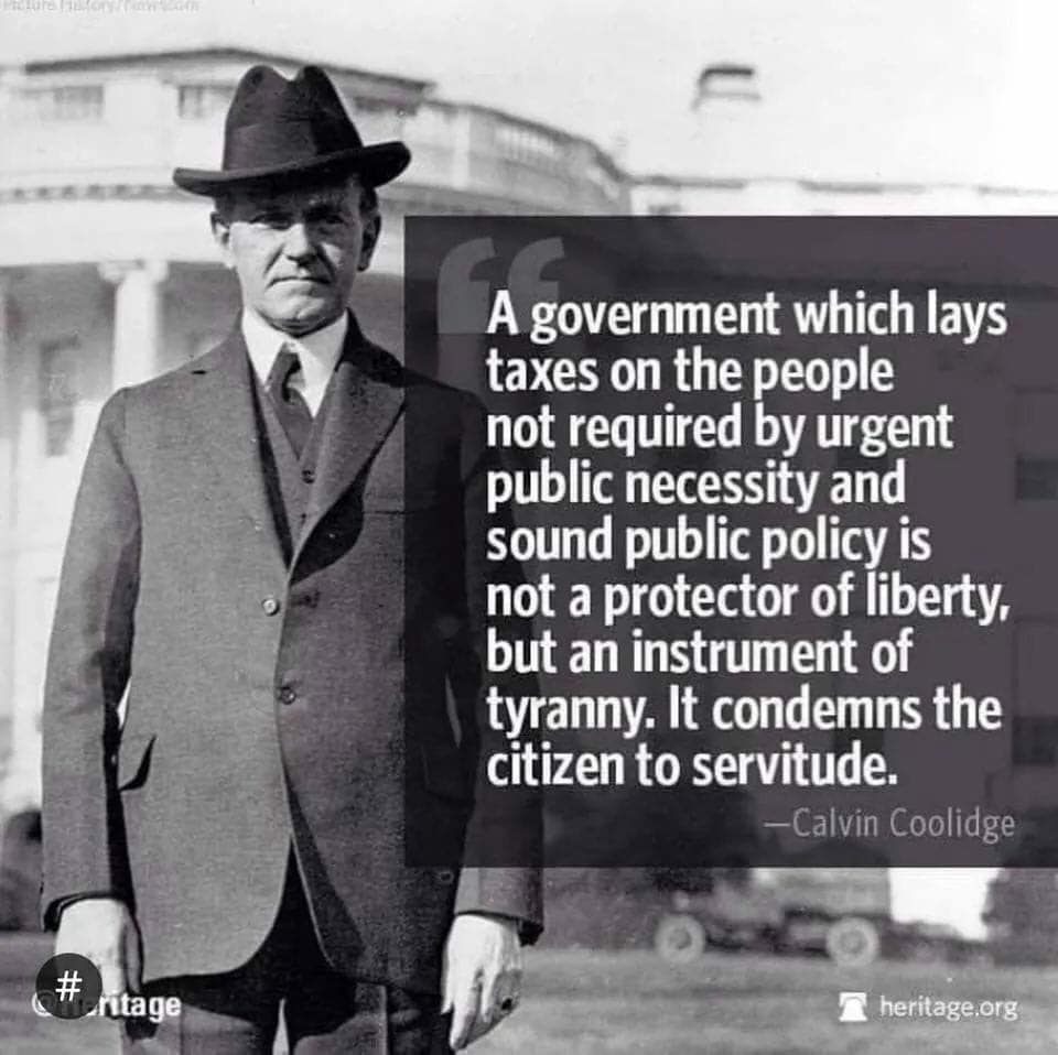 President Calvin Coolidge And Taxes | Defend TABOR, the TABOR ...
